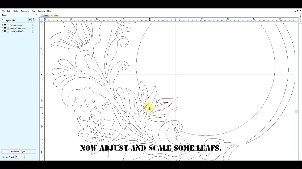 Vectric Aspire floral picture frame part 2 - YouTube