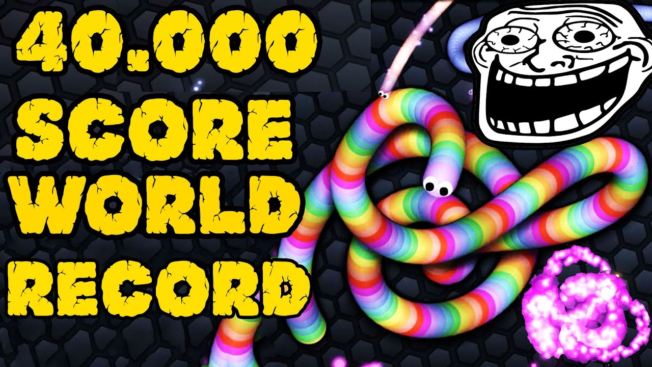 Slither.io Real and First World Record Gameplay 40.000 HIGHSCORE - YouTube