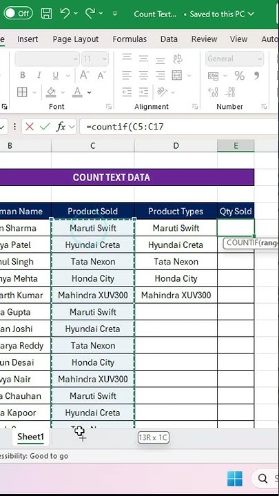 Excel Interview Question #189 How to Count Text Data - YouTube