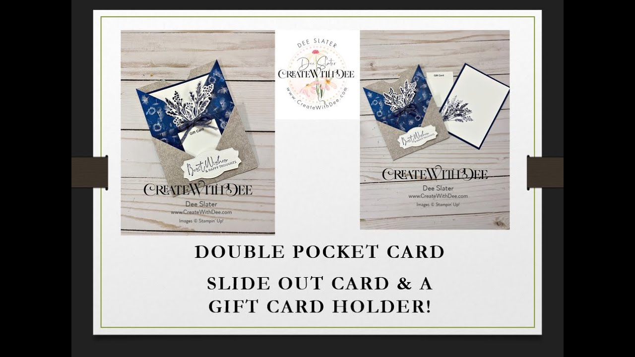 Double Pocket Fun Fold - Card & Gift Card Pockets! - YouTube