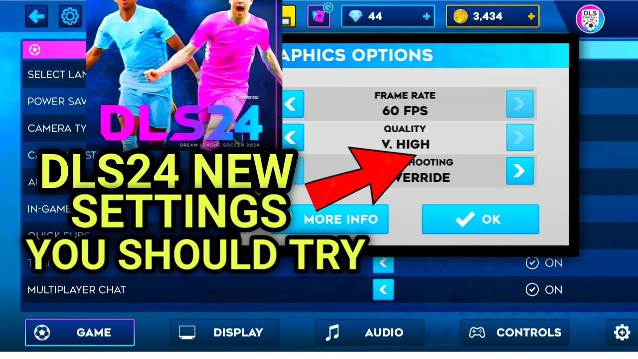 DLS25 best new settings you should try (dream league soccer 2025) - YouTube