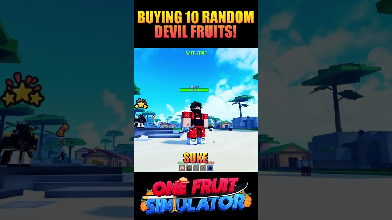 Buying 10 Random Fruits in One Fruit Simulator - YouTube