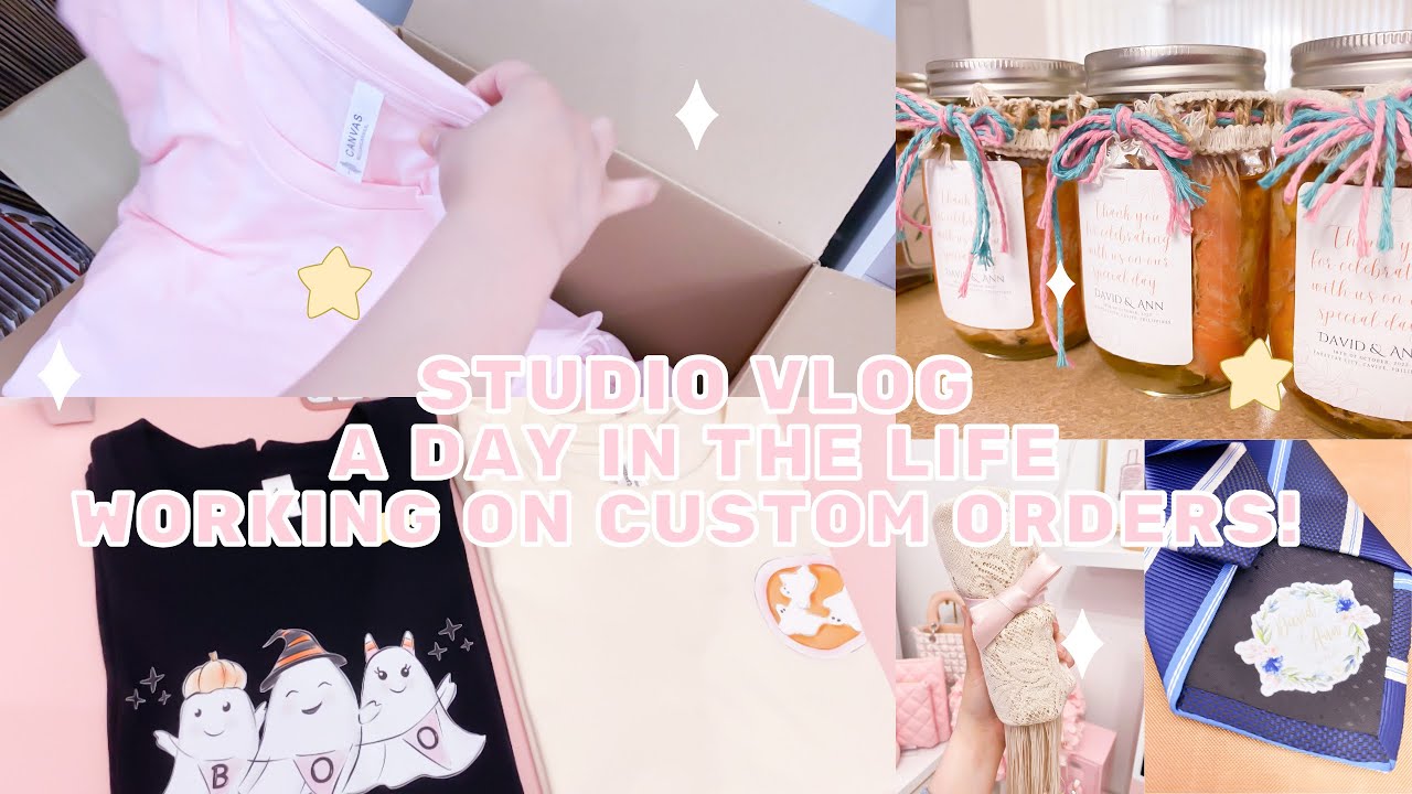 a day in the life of a small business owner | doing custom orders - YouTube
