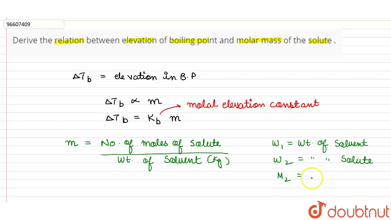 Boiling Point Elevation Equation