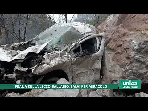 Frana sulla Lecco-Ballabio, salvi per miracolo