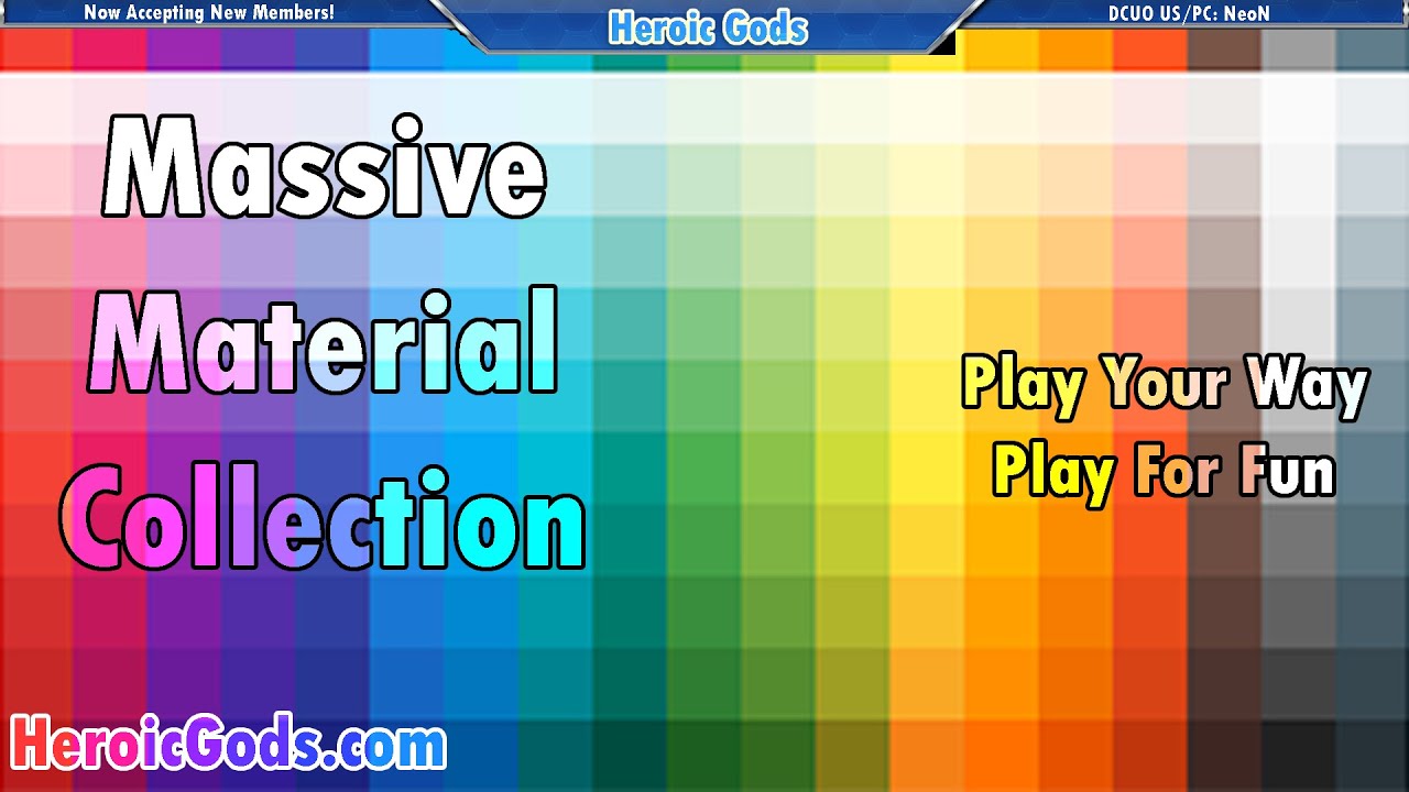 DCUO Material Collection 81 Total - 2019 - YouTube