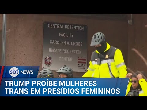 Trump proíbe mulheres trans em presídios femininos nos EUA | #SBTNews (25/01/25)