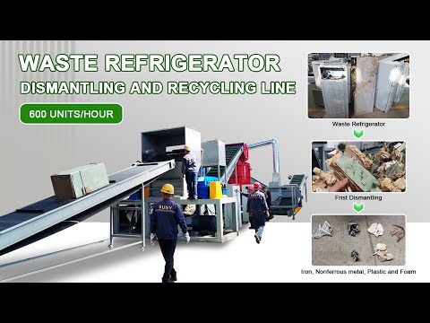 Waste Refrigerator Dismantling, Sorting and Recycling Machine