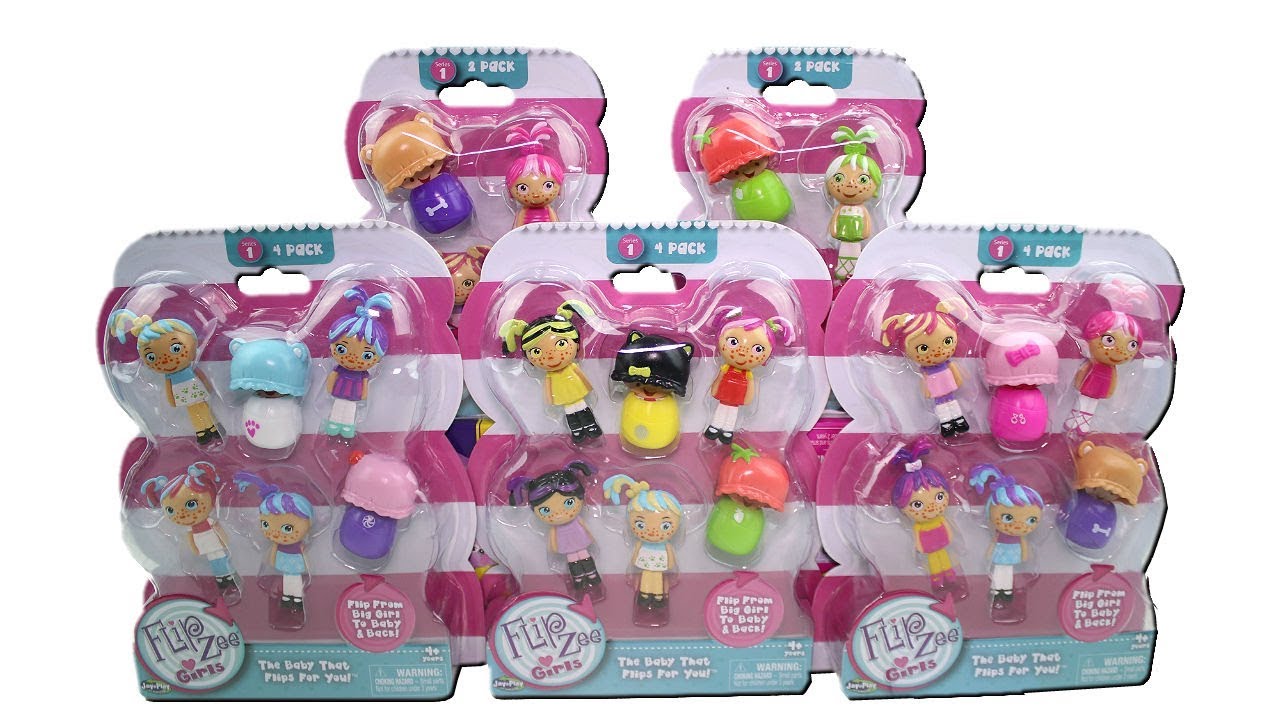 Flip Zee Girls Vinyl Figures 2 and 4 Pack Unboxing Toy Review The Baby ...
