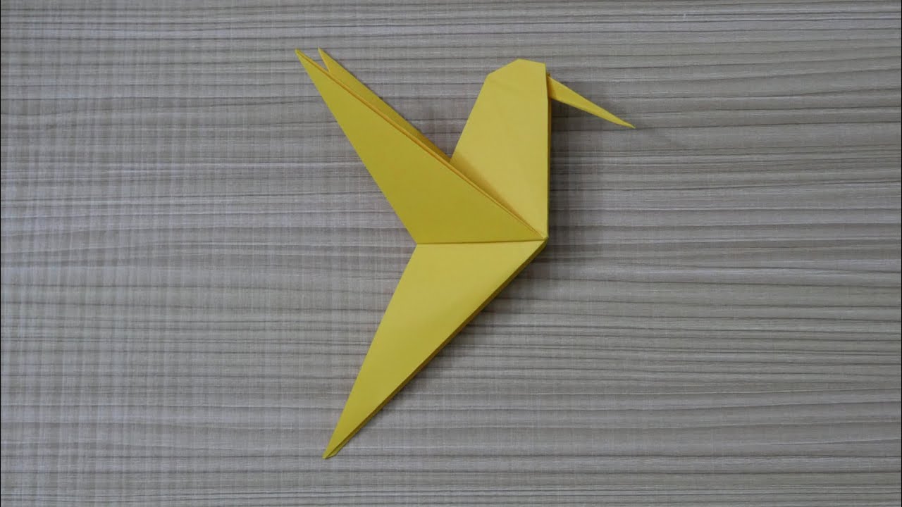 Aprende hacer un colibrí de papel | HUMMINGBIRD ORIGAMI PAPER LOVE ️ ...