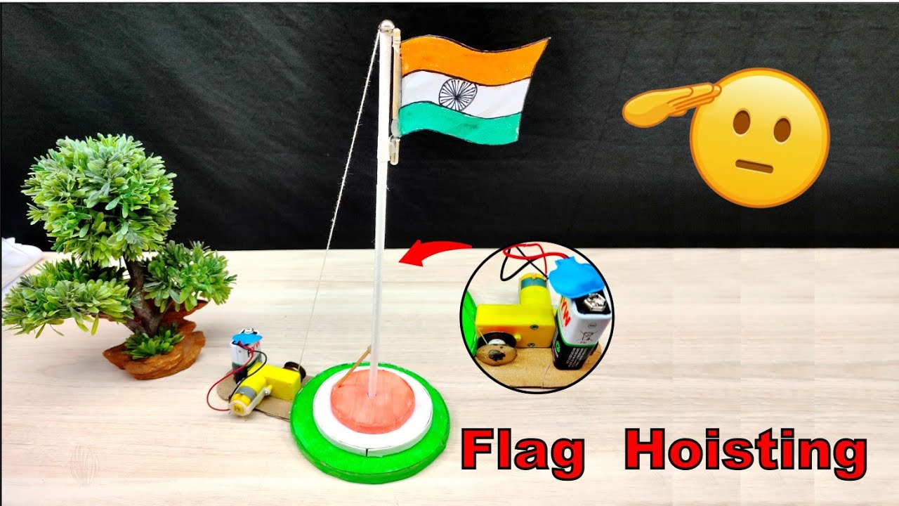 How to make working flag hoisting at home , Independence day special ...