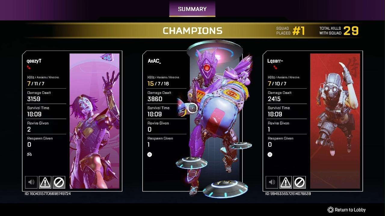 Apex Legends N.2 Ranked Playstation & Xbox Pred 29 Squad Kill (Apex ...