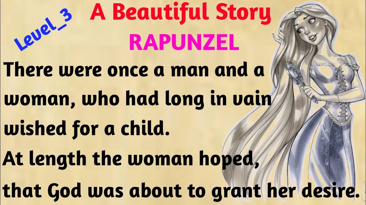 A Beautiful Story। RAPUNZEL। Listening Practice | English For Beginners ...