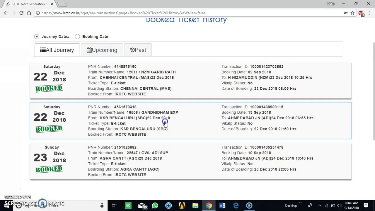 HOW TO CHECK THE PNR Status OF TRAIN TICKET IN NEW WEBSITE - YouTube