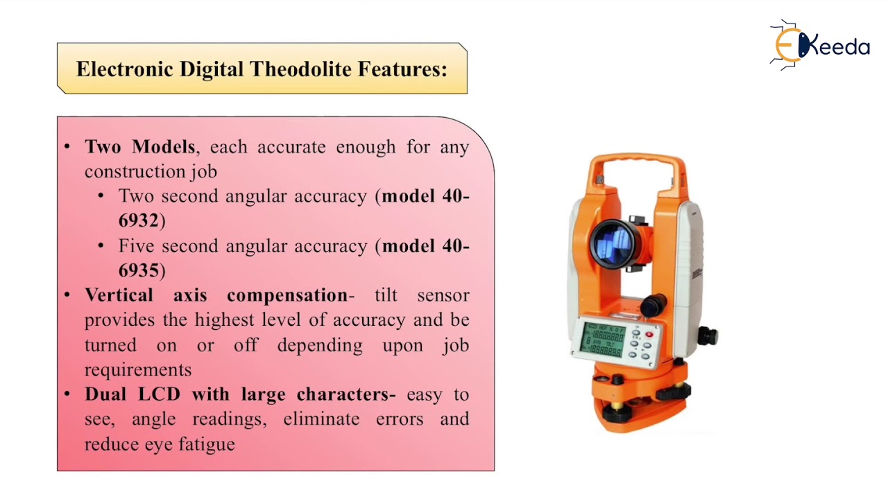 Electronic Theodolite - Modern Surveying Equipment - Advanced Surveying ...