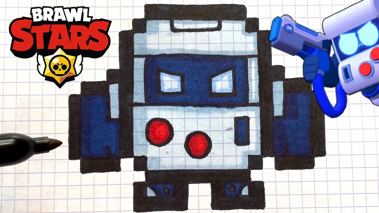 COMO DESENHAR 8-BIT PIXEL ART BRAWL STARS - YouTube