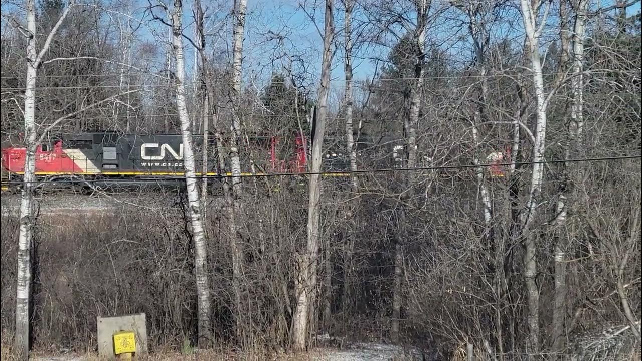 CN 5442 L519 Arrival at West Ladysmith on 11-28-23 - YouTube