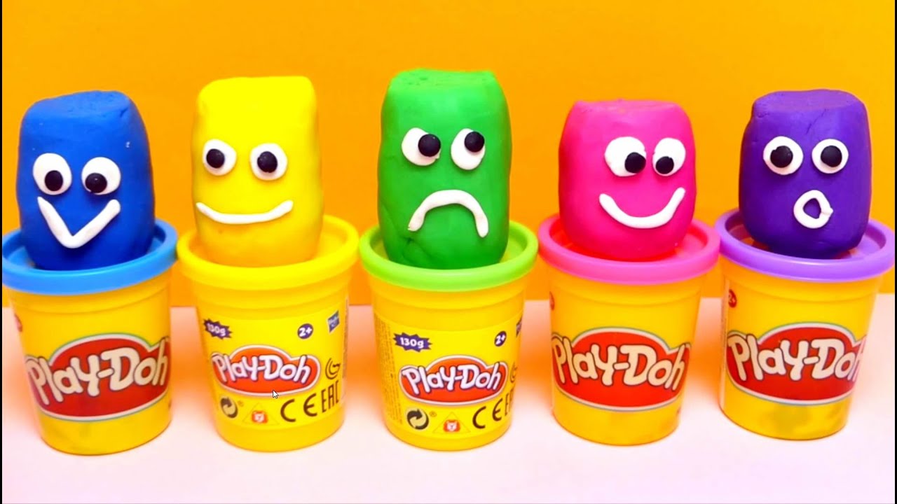 Play-Doh Ice Cream Cones & Funny Play-Doh Faces with Surprise Toys ...