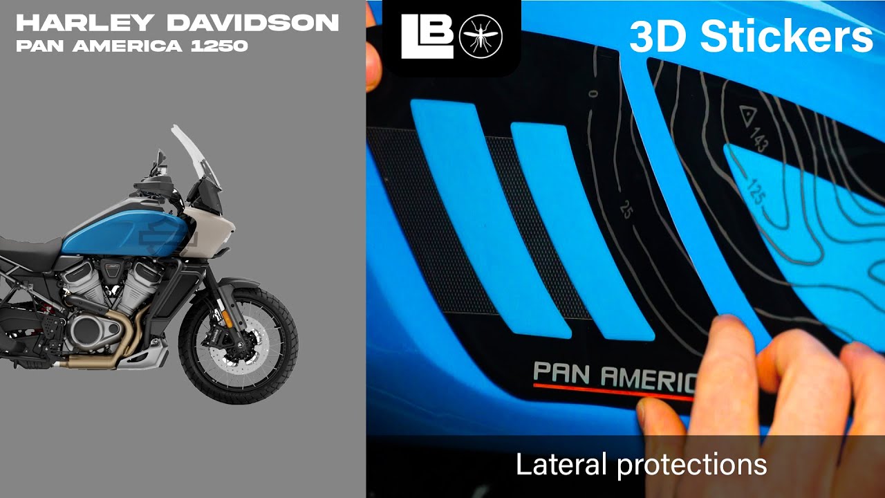 LabelBike® 3D STICKERS lateral protections compatible with Harley ...