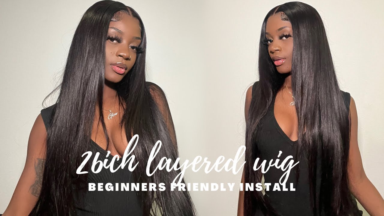 PERFECT Middle Part Straight Layered Wig Install Ft UNice Hair - YouTube
