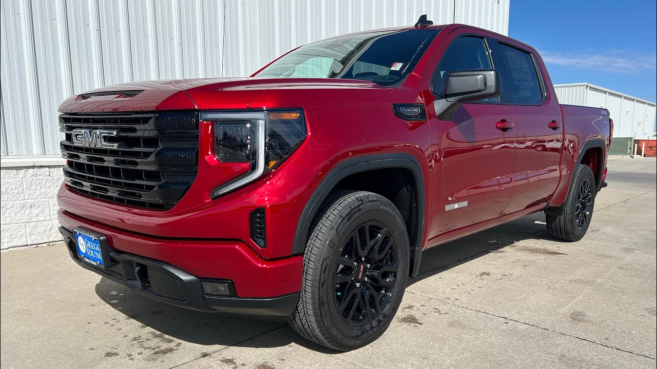 2024 GMC Sierra 1500 Elevation Volcanic Red Tintcoat With Jet Black ...