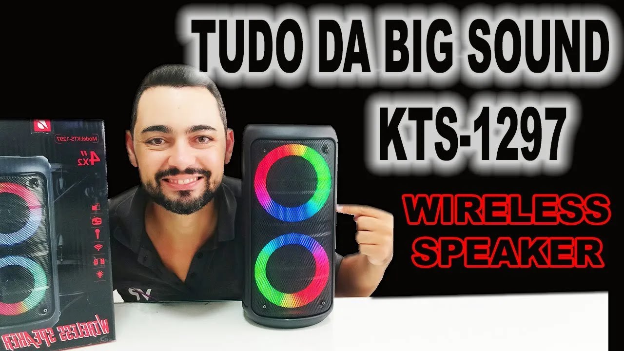 Caixa de Som Big Sound Wirelles Speaker KTS 1297 Bluetooth - Saiba Tudo ...