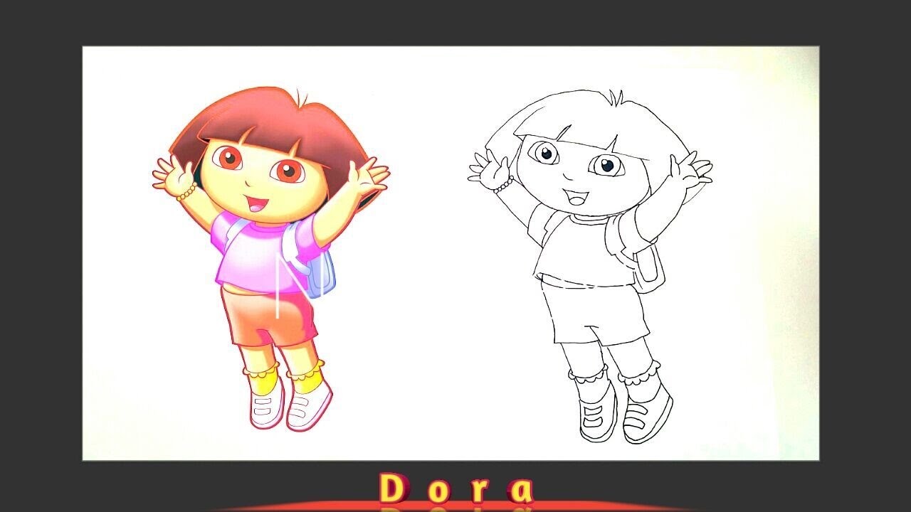 Dora (How to draw Dora the explorer) - YouTube