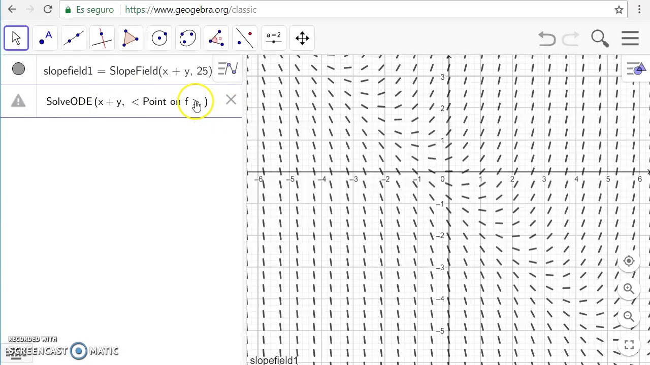 Slope Fields in Geogebra - YouTube