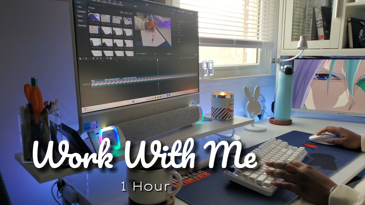 1 Hour Work With Me | Edit With Me | Lofi - YouTube