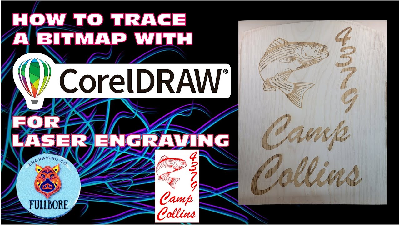 How to Trace a Bitmap to a Vector for CO2 Laser Engraving - YouTube