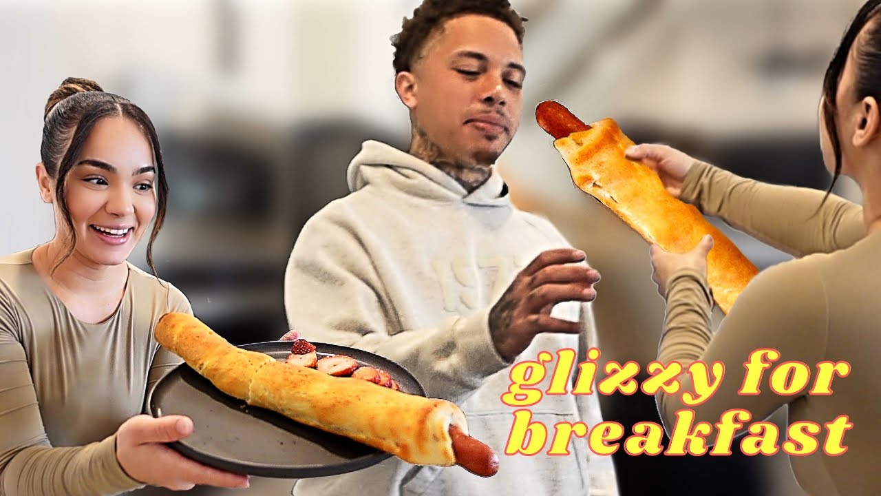 Feeding My Husband A GIANT GLIZZY For Breakfast Prank! - YouTube