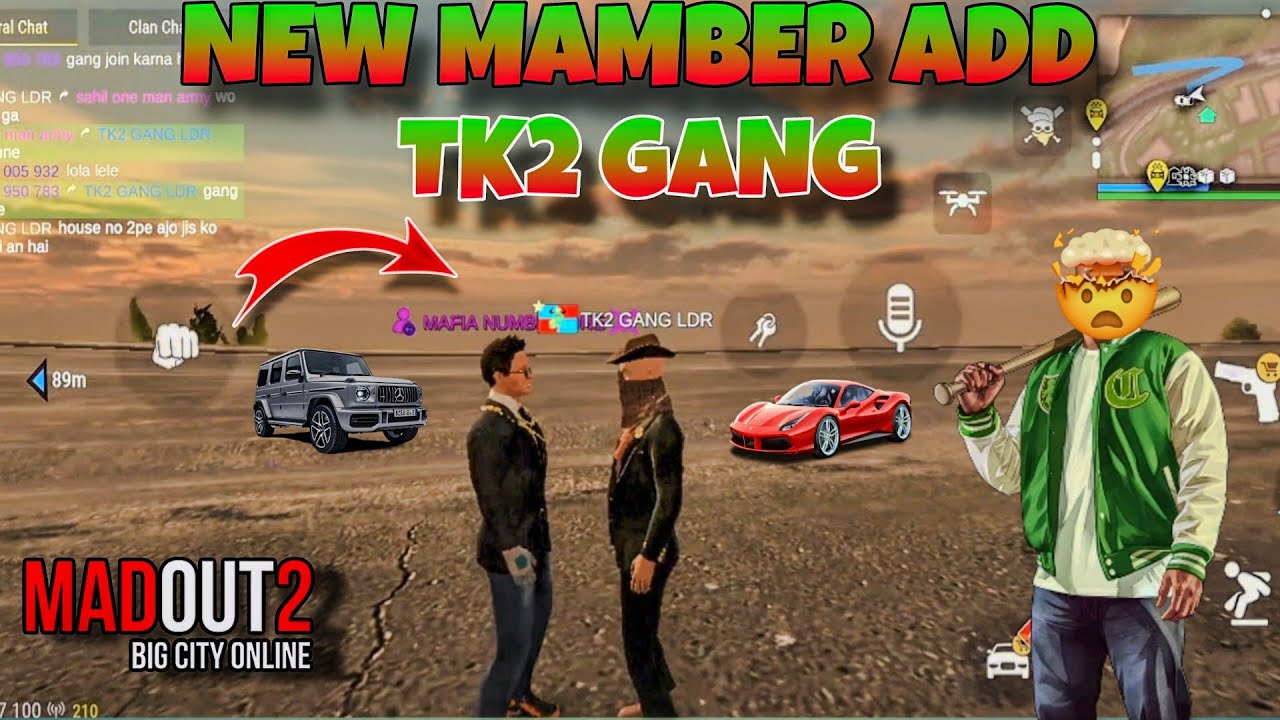 NEW MAMBER 🥳 IN MY GANG 💥 TK2 GANG || MADOUT-2 || #madout2 #trending #viralvideo #video # ...