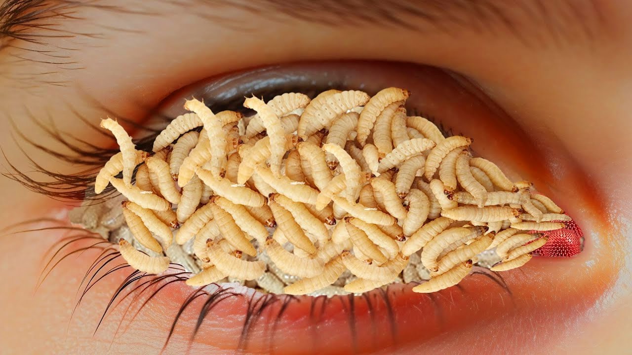 Asmr Animation Removing Worms and Maggot from Infected Eyes #asmr ...