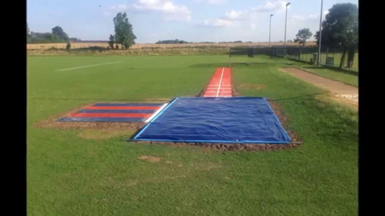 Athletics runway + sand pit builders in Upminster - YouTube