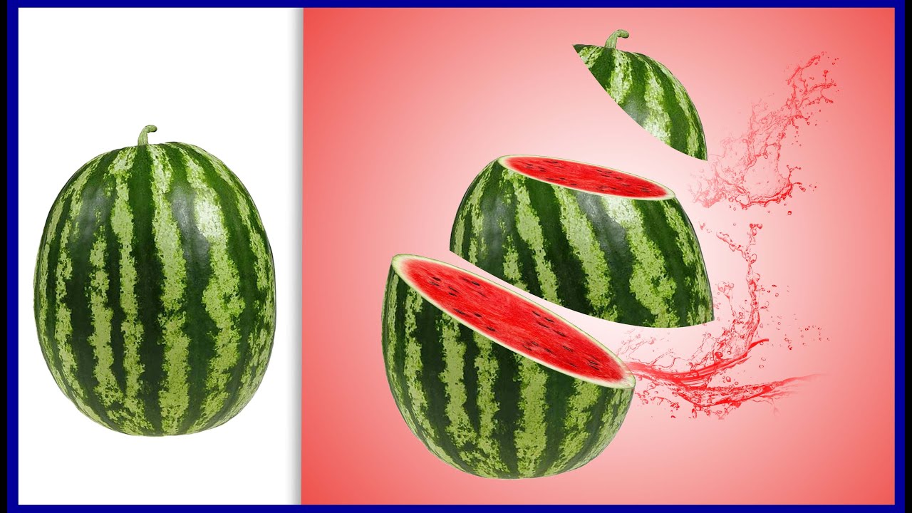 Photo Manipulation using Photoshop | Watermelon Slice - YouTube