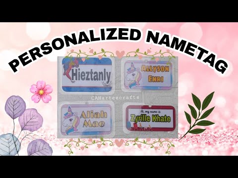 laminated diy name tag - YouTube