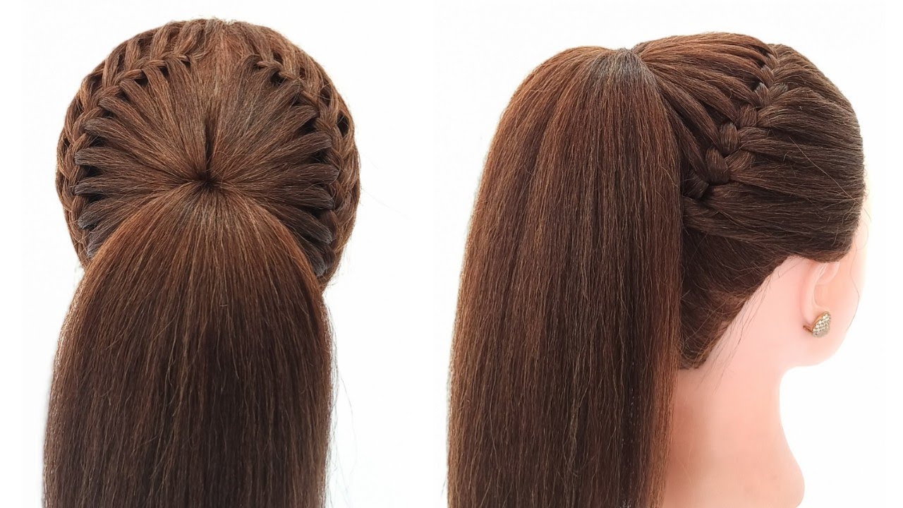 precious ponytail hairstyle // unique girls hairstyle // long hair ...