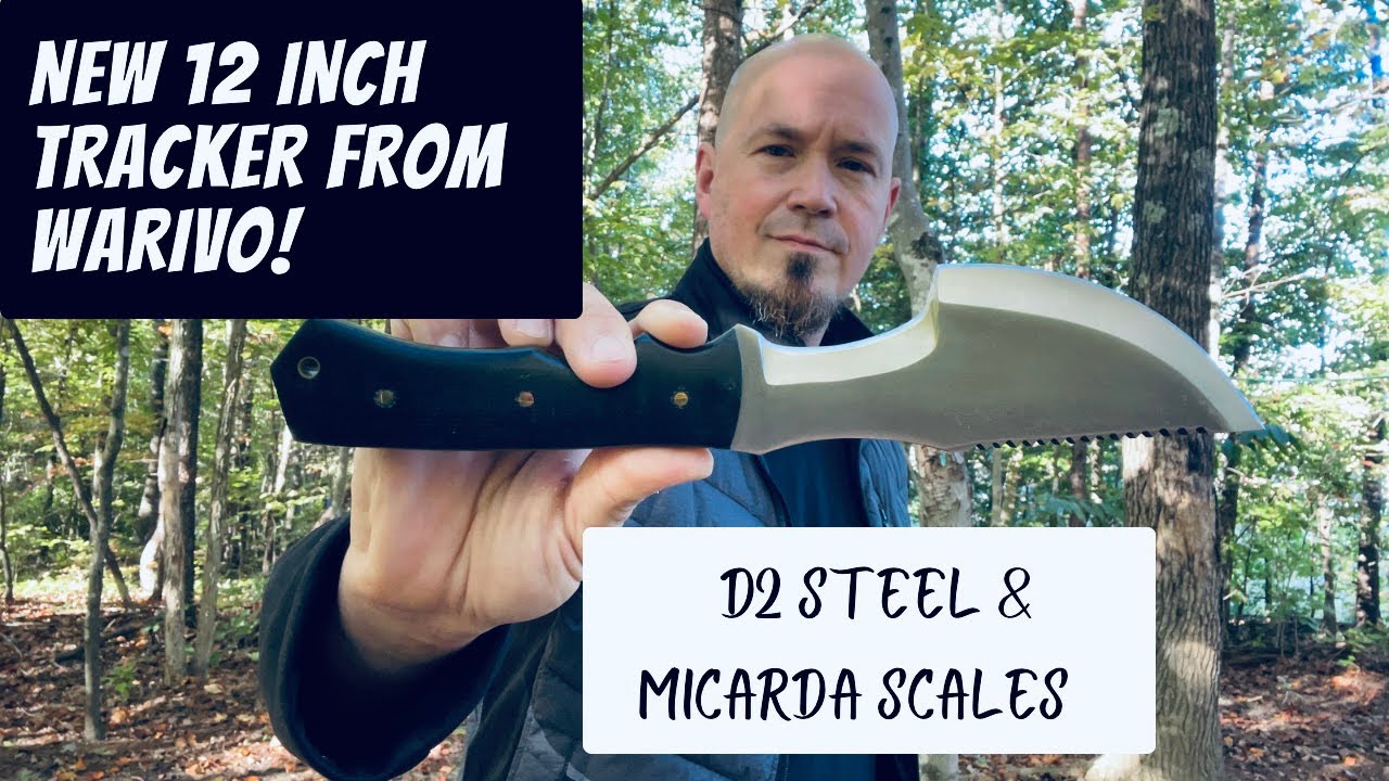 NEW! WARIVO 12 Inch Tracker Knife w/ D2 Steel - YouTube