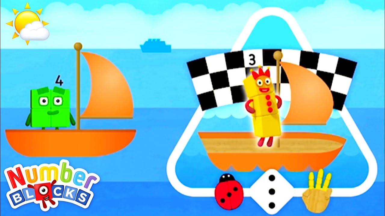 Numberblocks World App | Meet Number 4 in A Boat | Sail With the ...