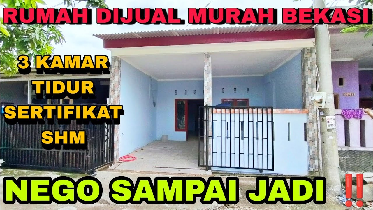 RUMAH DIJUAL CEPAT BEKASI ‼️ BARU RENOVASI STRATEGIS HARGA MURAH - YouTube