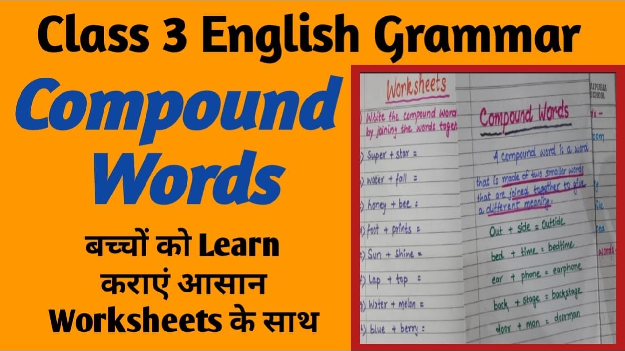 Compound Words | Compound Words for kids | Class 3 Compound Words ...