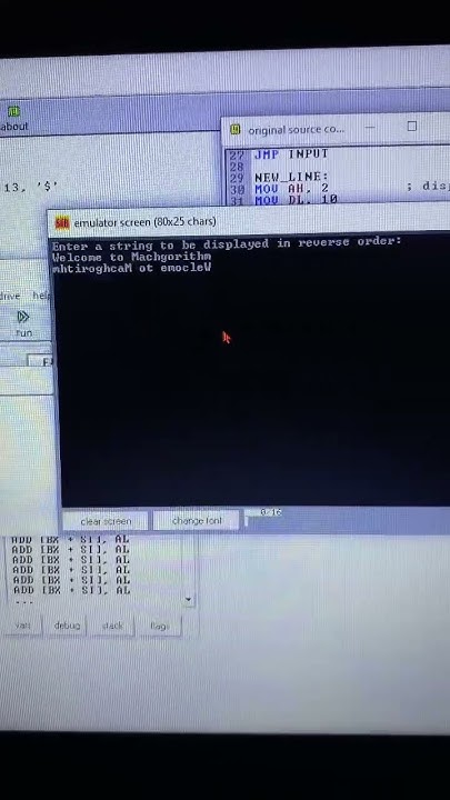 string reverse in assembly language #codingtime #codinglife #assembly language - YouTube