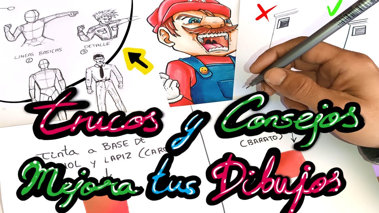 ASI PUEDES MEJORAR TU DIBUJO ️ SIMPLIFICA Y CONSTRUYE, MATERIALES Y ...