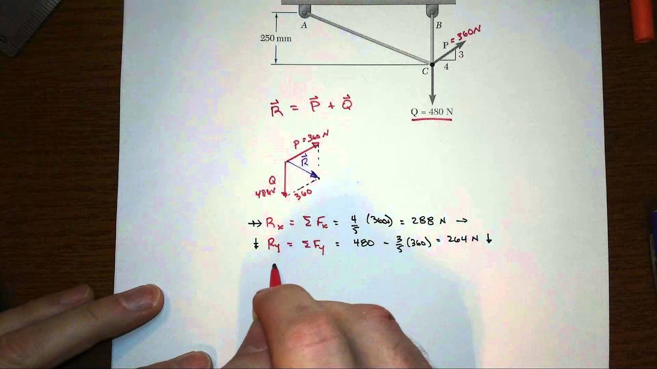 statics sp 15 cat 1 item 2 resultants - YouTube
