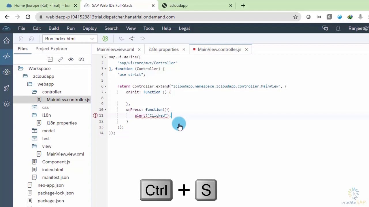 SAP Cloud Platform - Create New app in NEO Environment | PART 51 | Free ...