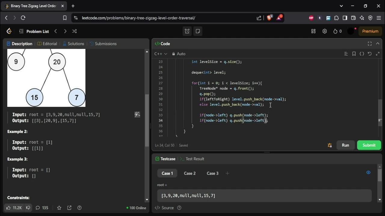 برمجهleetcode-103 - YouTube