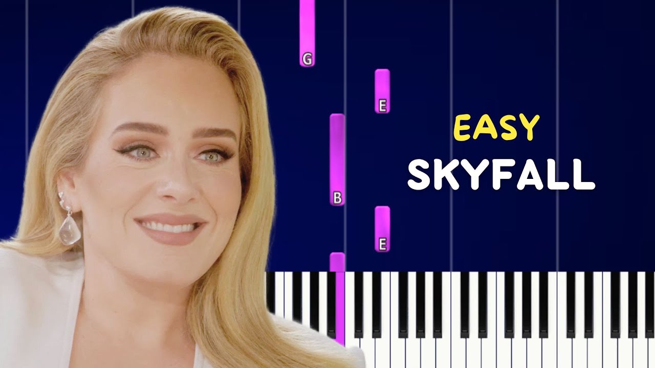 SKYFALL ( Adele ) | EASY piano tuto - YouTube