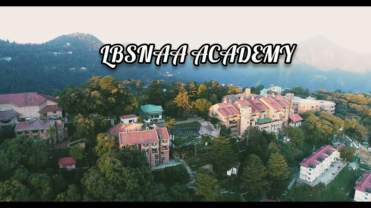 Aerial view of LBSNAA Academy from drone camera| IAS Training center ...