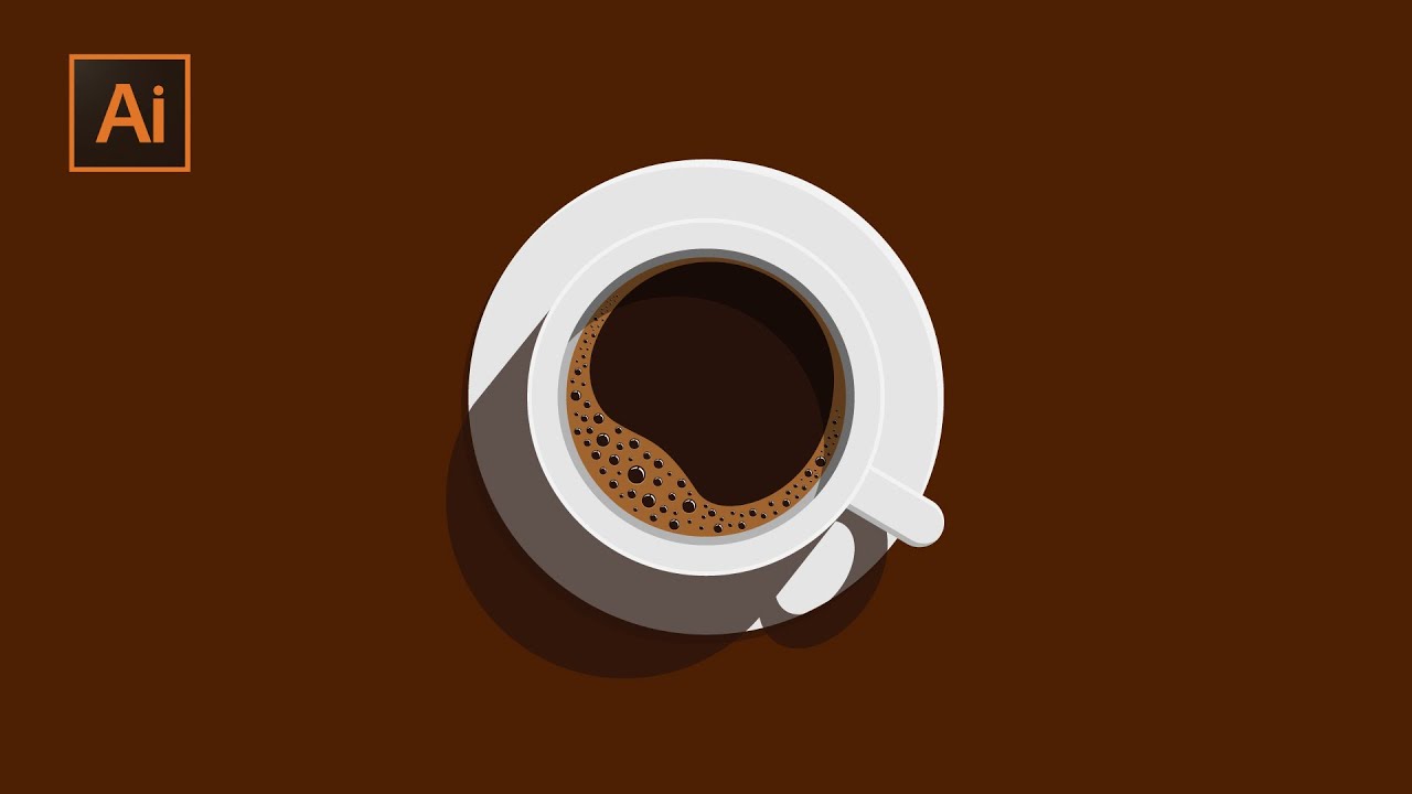 Adobe Illustrator CC - Coffee vector art Flat design in Adobe ...