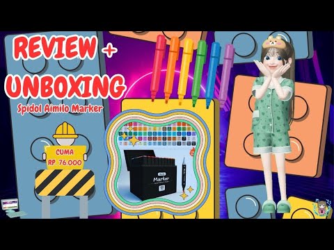 Review & Unboxing Spidol Aimilo Marker Indonesia